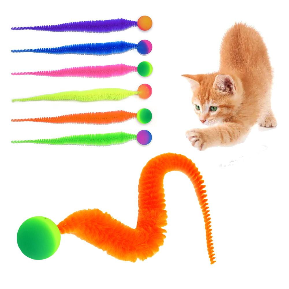 BETTERLIFE Interactive Cat Toy, Colorful Cat Toy with Bouncing Ball ...