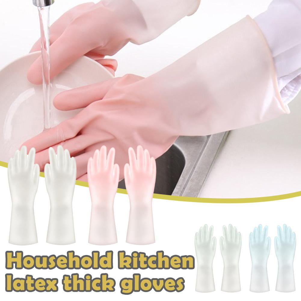 BETTERLIFE Kitchen Gloves Waterproof Dishwashing Gloves Rubber Gloves ...