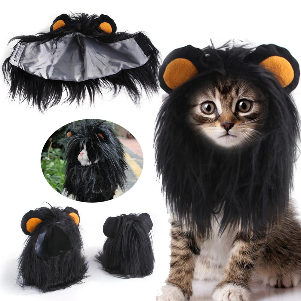 BETTERLIFE Lion Mane Wig for Cat Costume Pet,Adjustable Washable ...