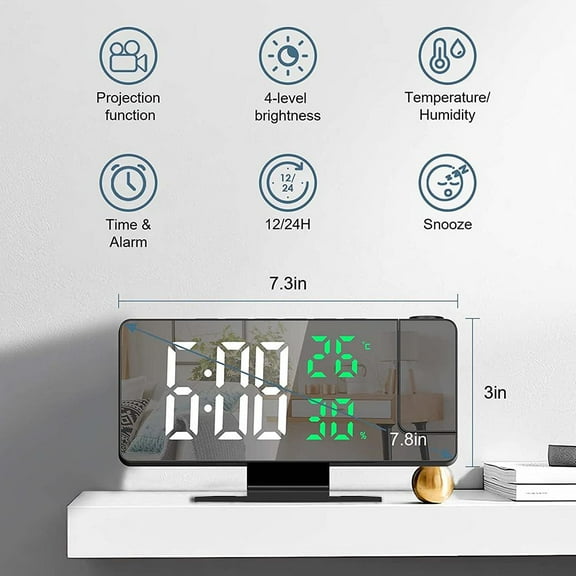 Better Homes & Gardens Sunrise Digital Alarm Clock with Sleep Sounds ...