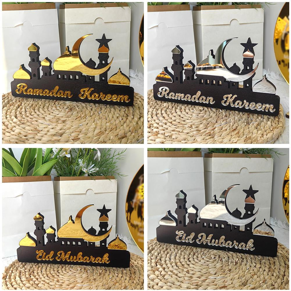 BETTERLIFE Ramadan Eid Decoration, Wooden Acrylic Islamic Decors ...