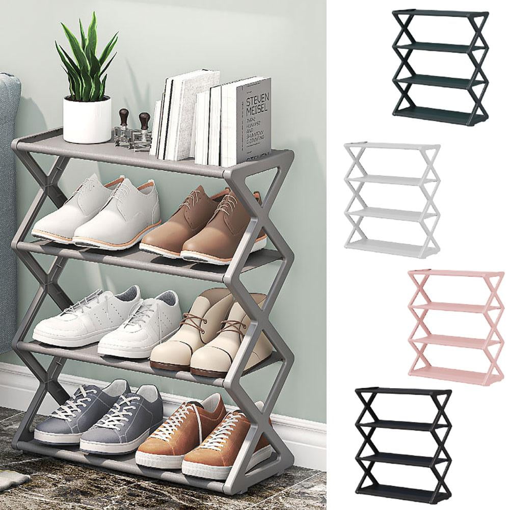 BETTERLIFE Shoe Rack 4 Tiers DIY Narrow Small Free Standing Shoes ...