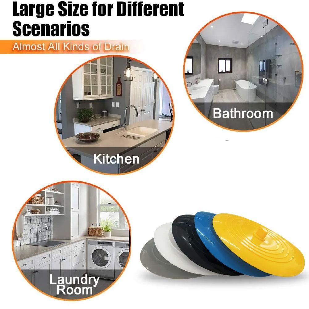 BETTERLIFE Silicone Floor Drain Plug Cover Kitchen Bath Tub Sink Rubber ...