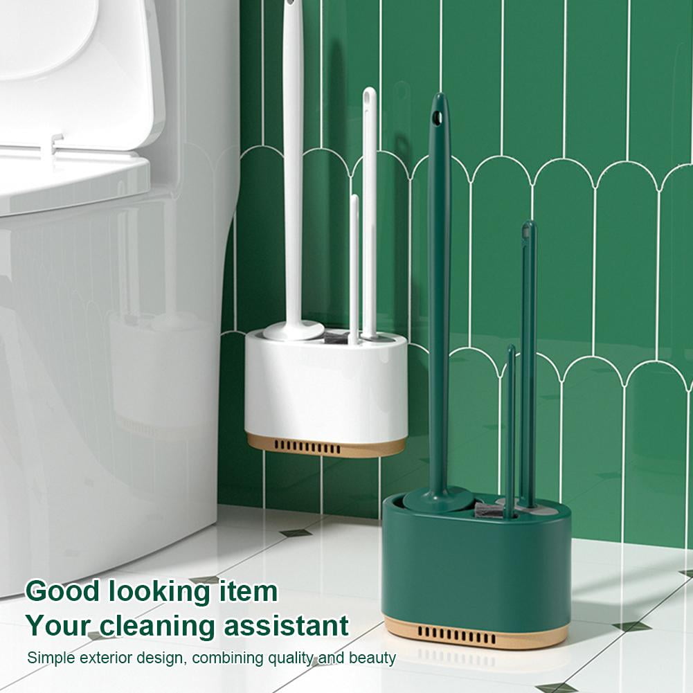 BETTERLIFE Toilet Brush and Plunger Set,3 in 1 Toilet Plunger and Brush ...