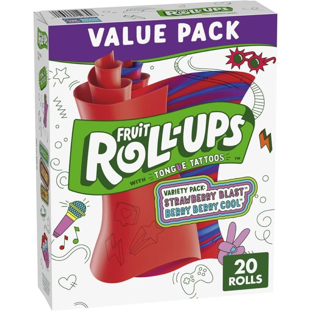 BETTY CROCKER FRUIT ROLL DMF15 UPS VARIETY PACK ROLL FRUIT SNACK ...