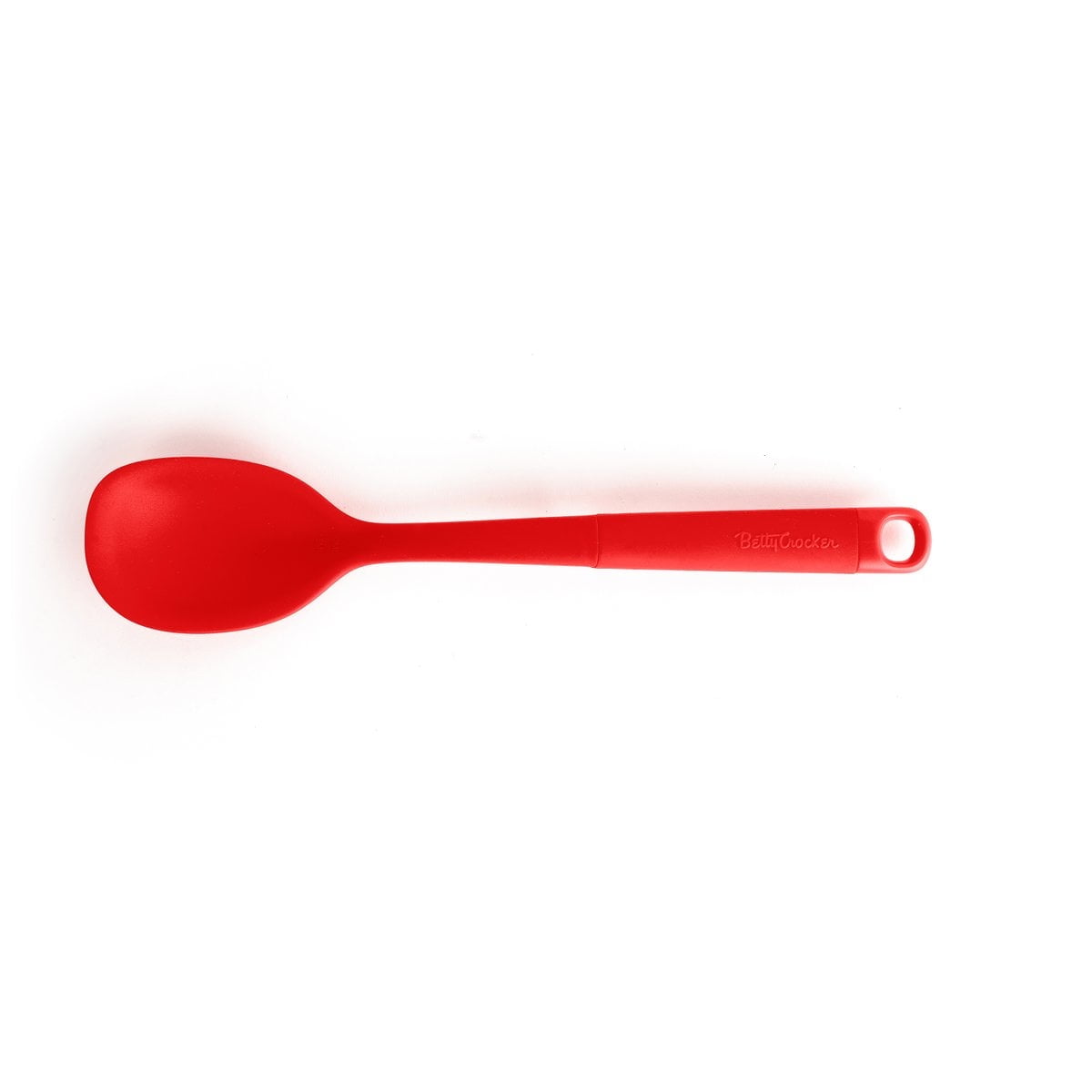 Betty Crocker Red Silicone Wide Round Spoon, Silicone 13" - Walmart.com