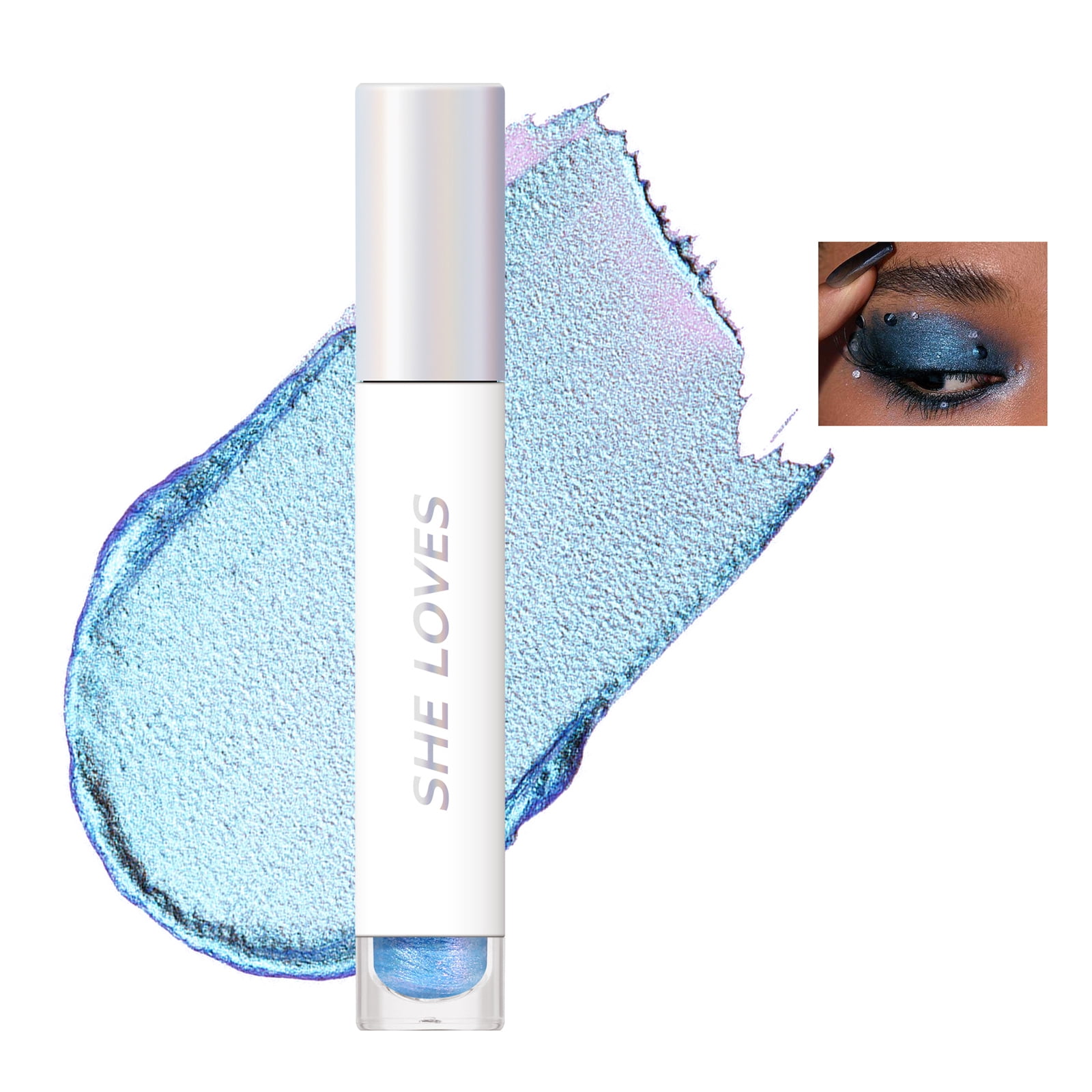 BEUKING 8 Colors Glitter Eyeshadow Liquid, Metallic Chameleon Polarized ...