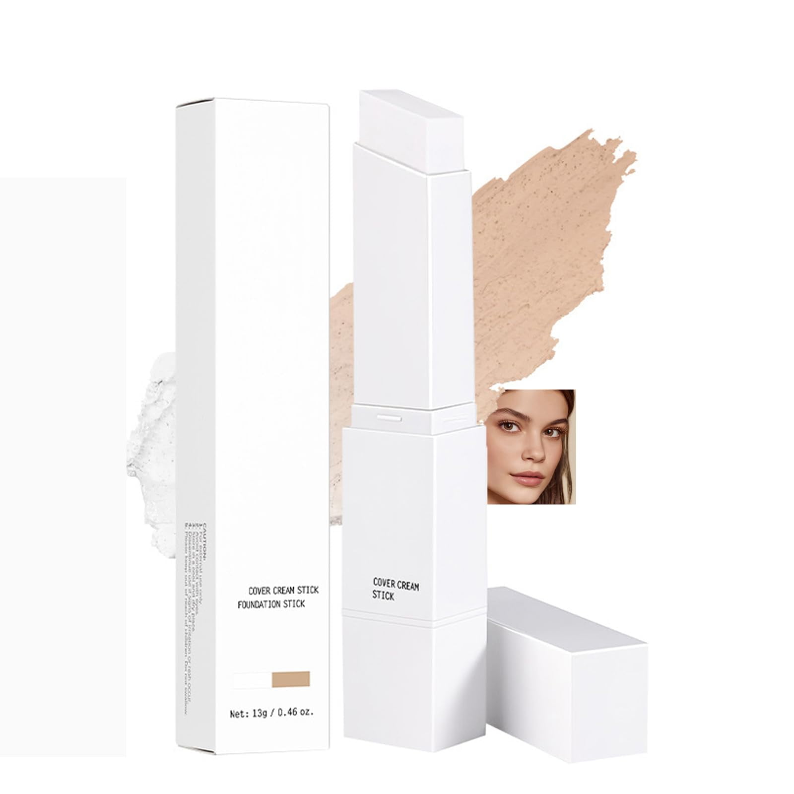 BEUKING Cover Cream Stick, Korean Portable Color-Changing Foundation ...