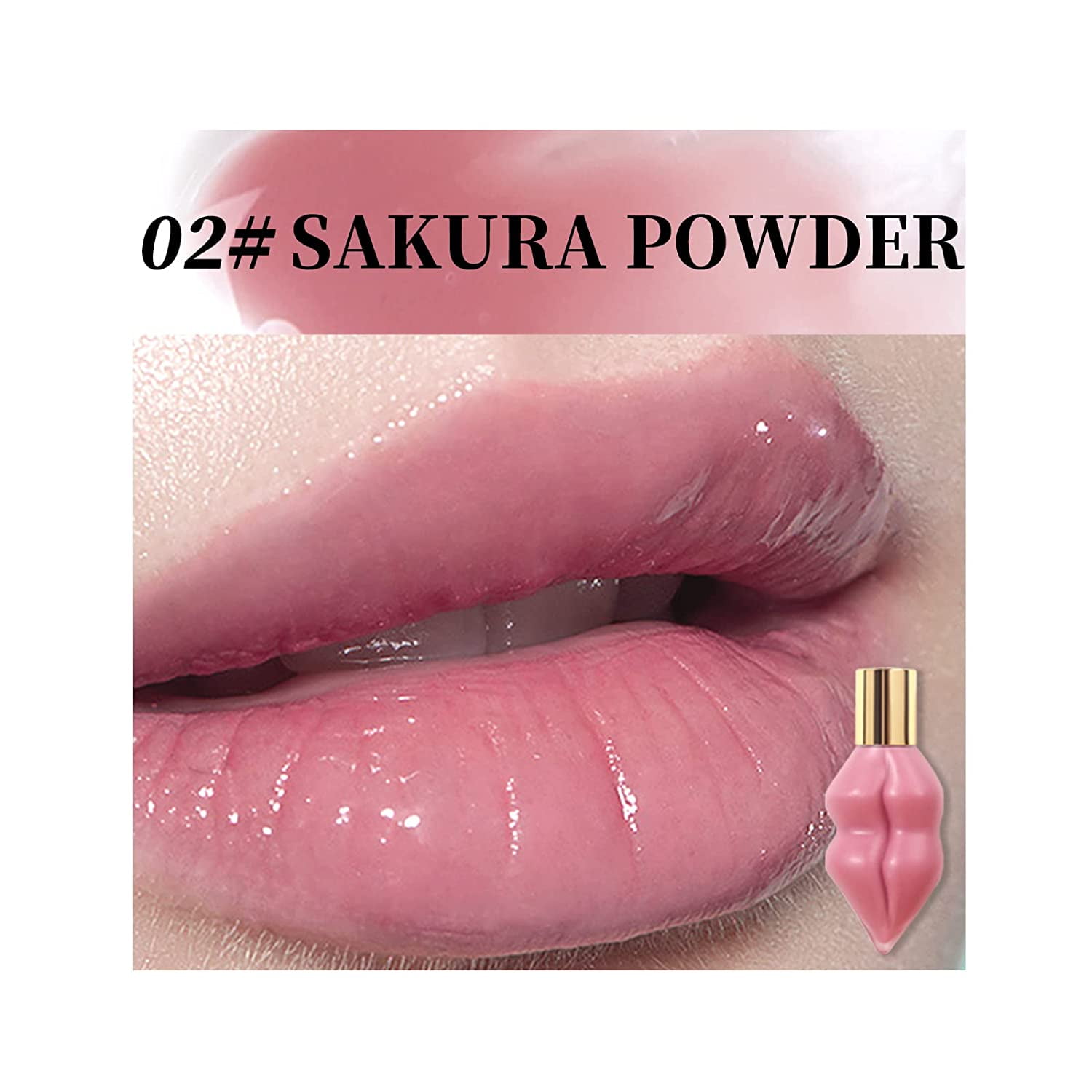 BEUKING Lip Plumper Gloss Lipstick Moisturize Smooth Natural Jelly Lip ...