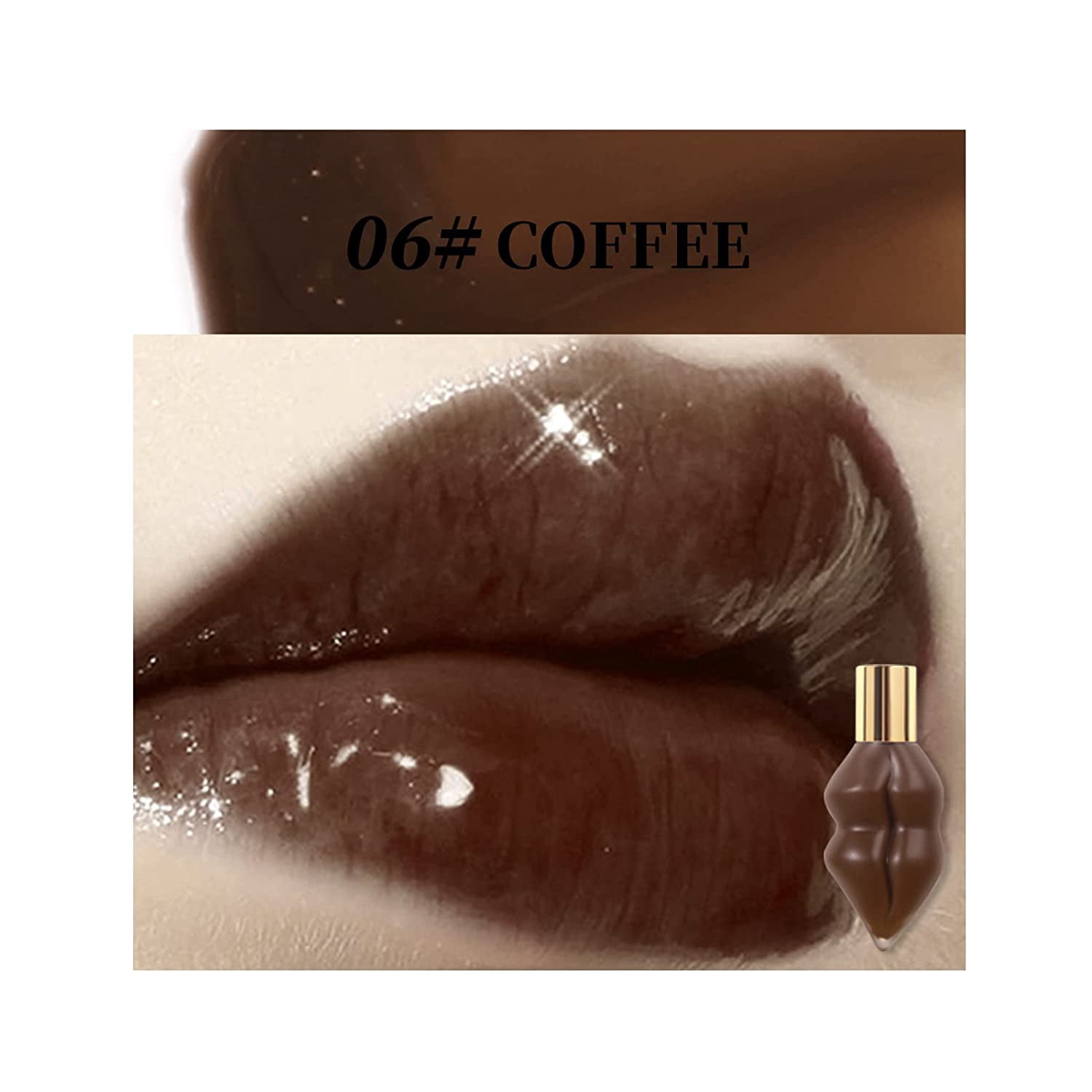 BEUKING Lip Plumper Gloss Lipstick Moisturize Smooth Natural Jelly Lip ...