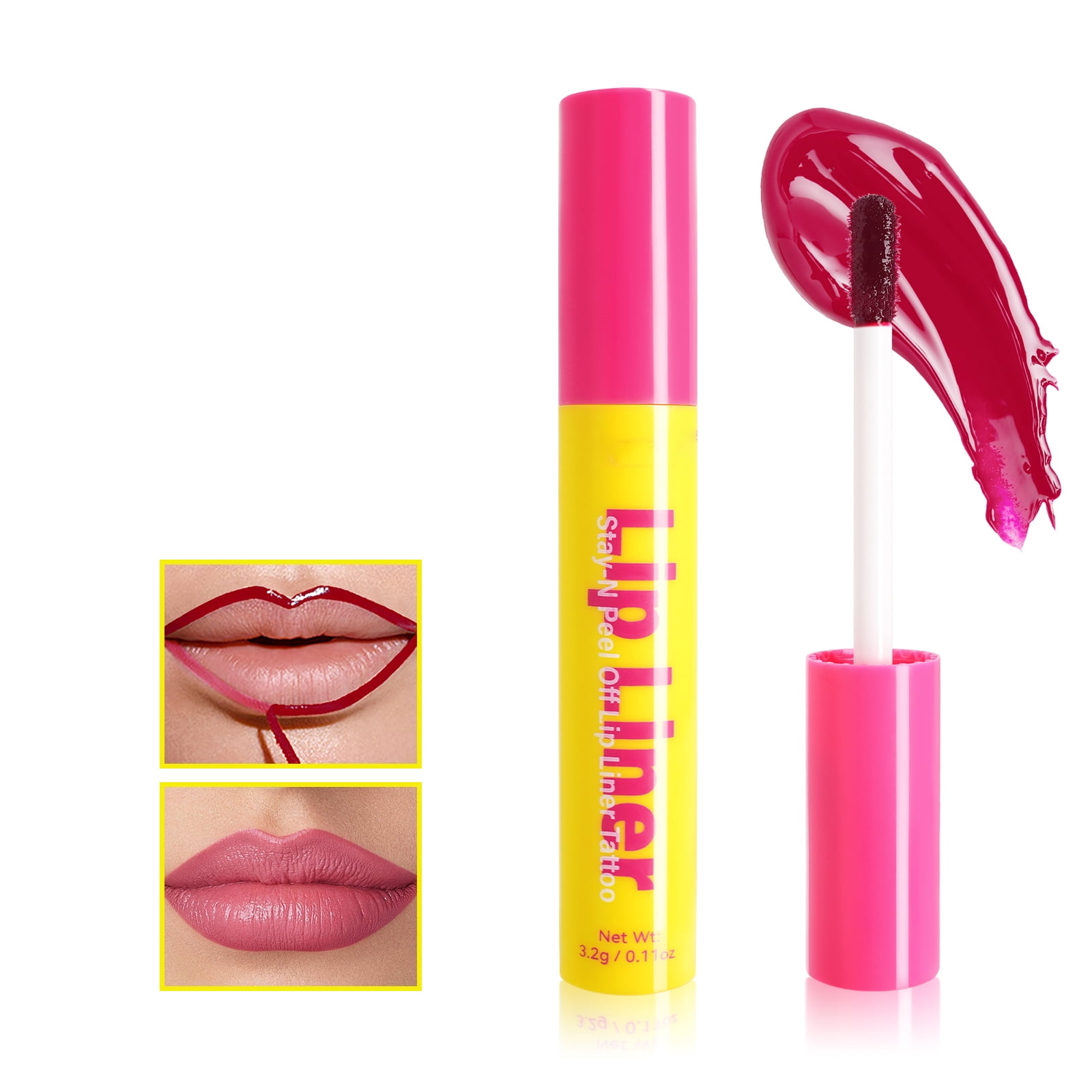 BEUKING Lip Stain Peel Off, Matte Magic Tattoo Lip Liner Tint Long ...