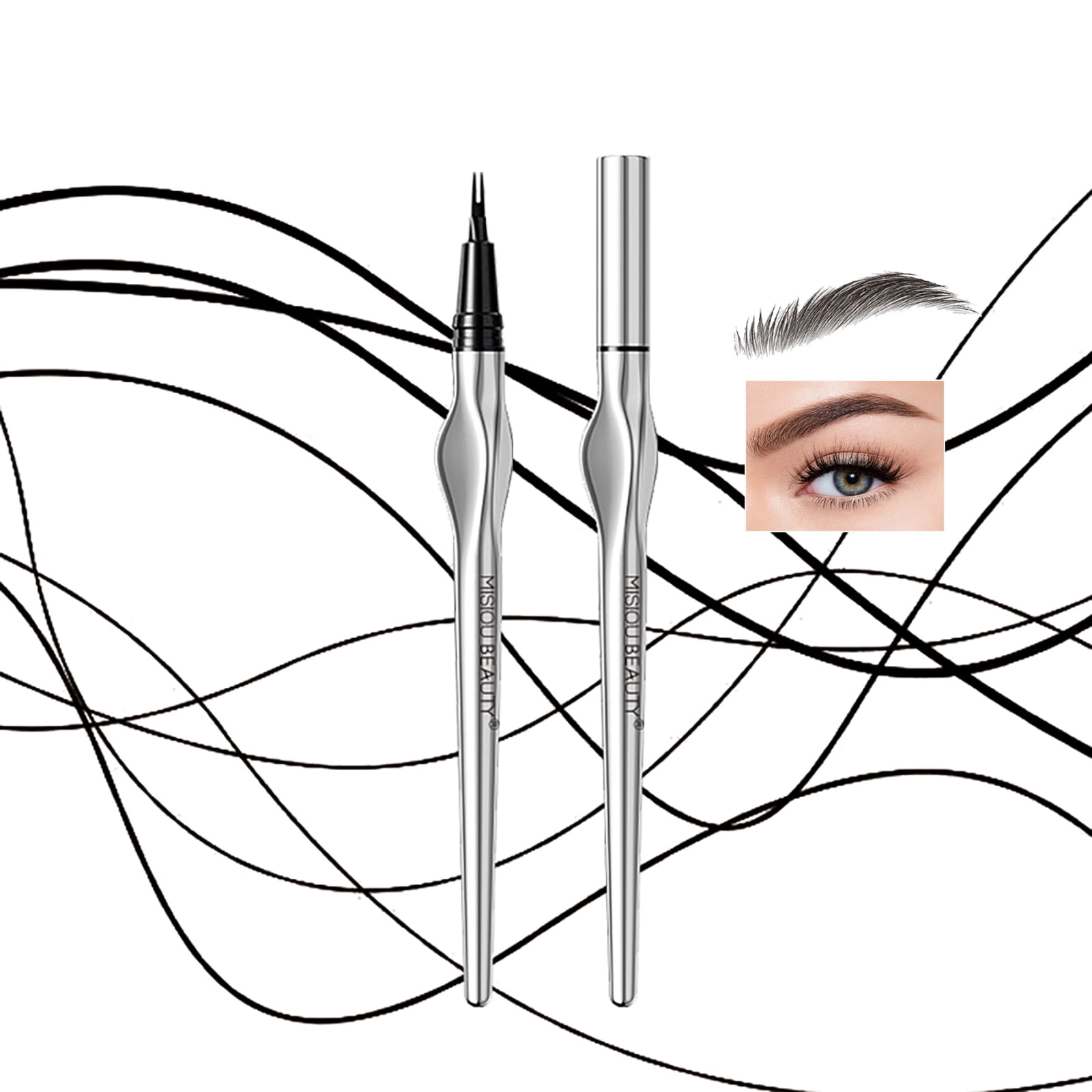 BEUKING Micro Eyebrow Pencil, Ultra-Fine Tip Liquid Eyebrow Pen ...