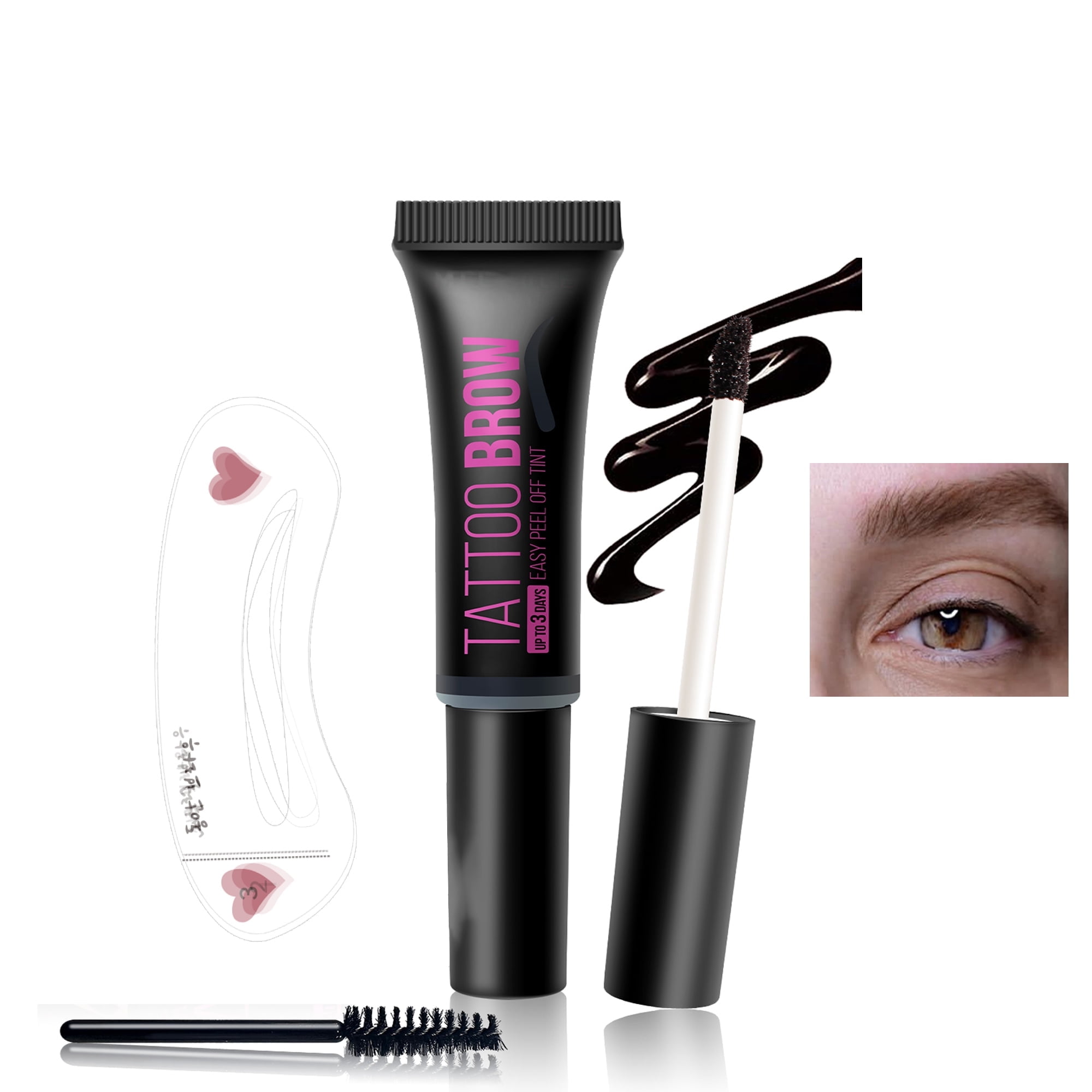 BEUKING Waterproof Tattoo Brow Gel Kit, Long Lasting Waterproof Tattoo ...