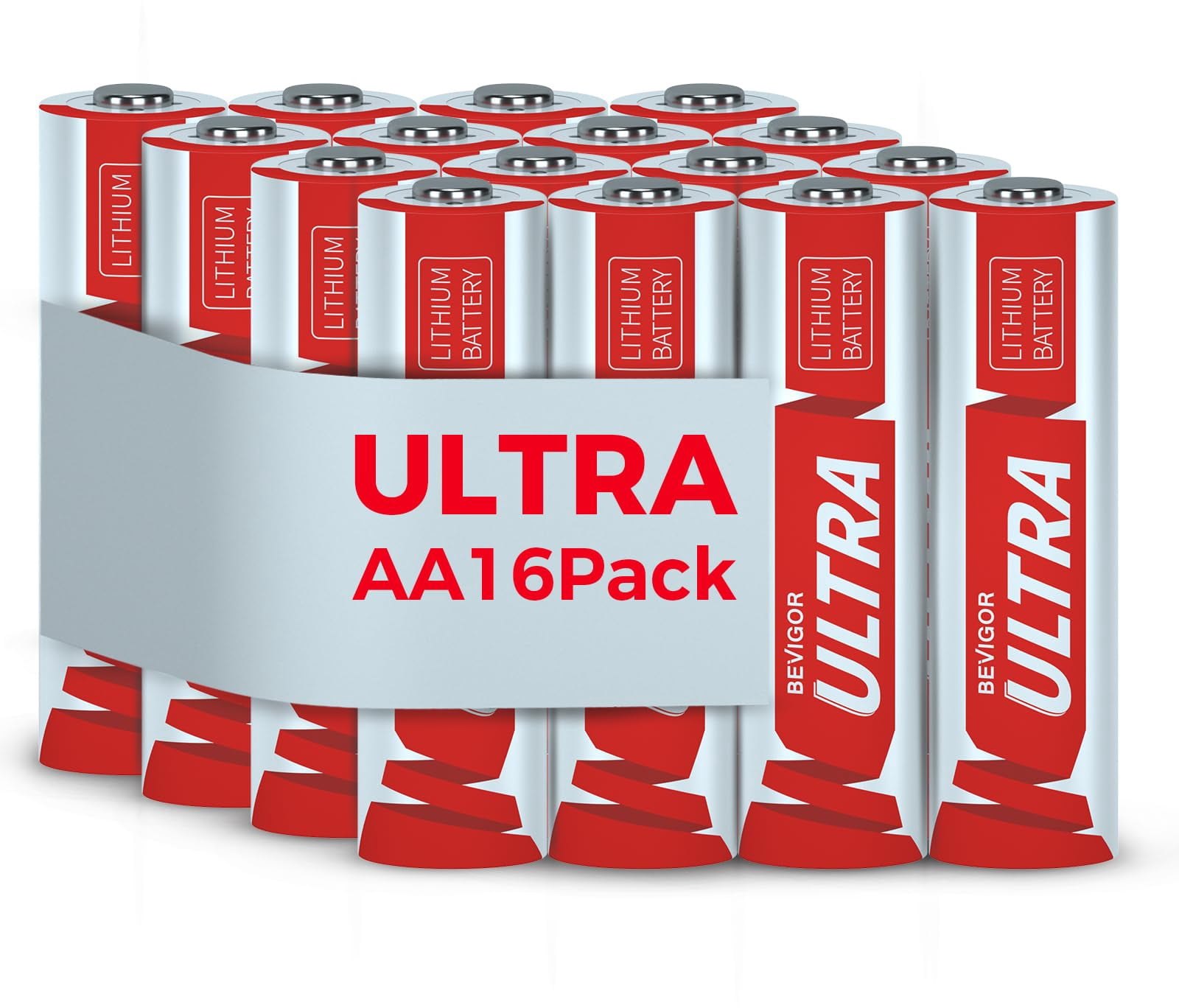 BEVIGOR Lithium Batteries AA, AA Batteries 16Pack, 3500mAh 1.5V AA ...
