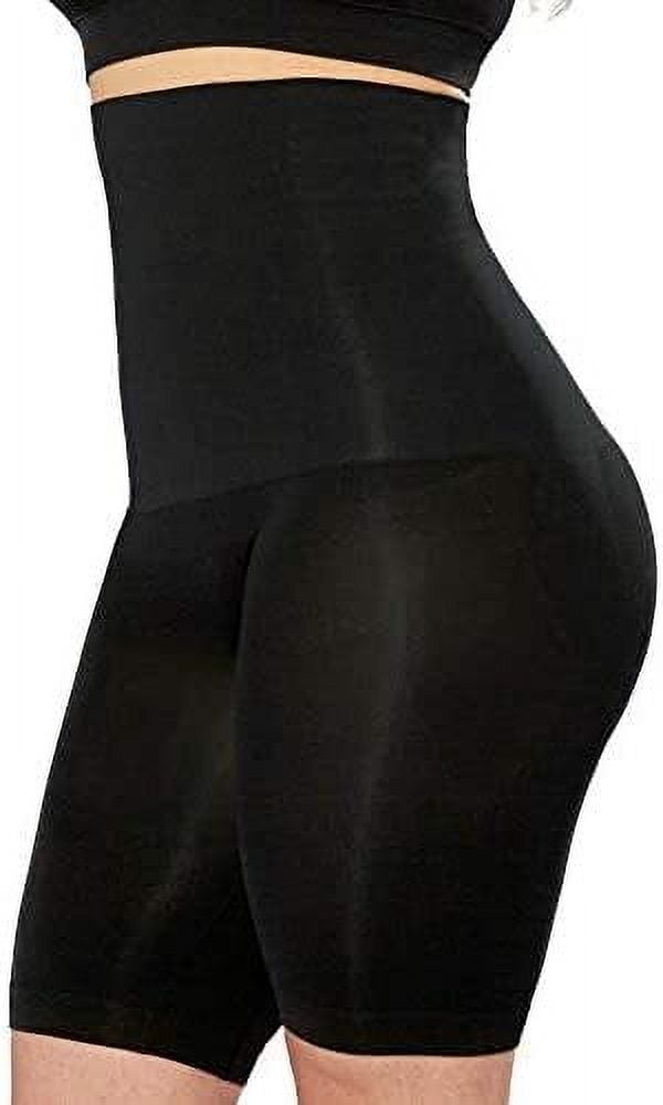 BEVISKkki High Waisted Body Shaper Shorts, Soft & Stretchy Knit Ribbed ...