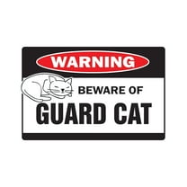 SignMission 6 x 9 in. Beware of Attack Cat Warning Decal - Cats Decals ...