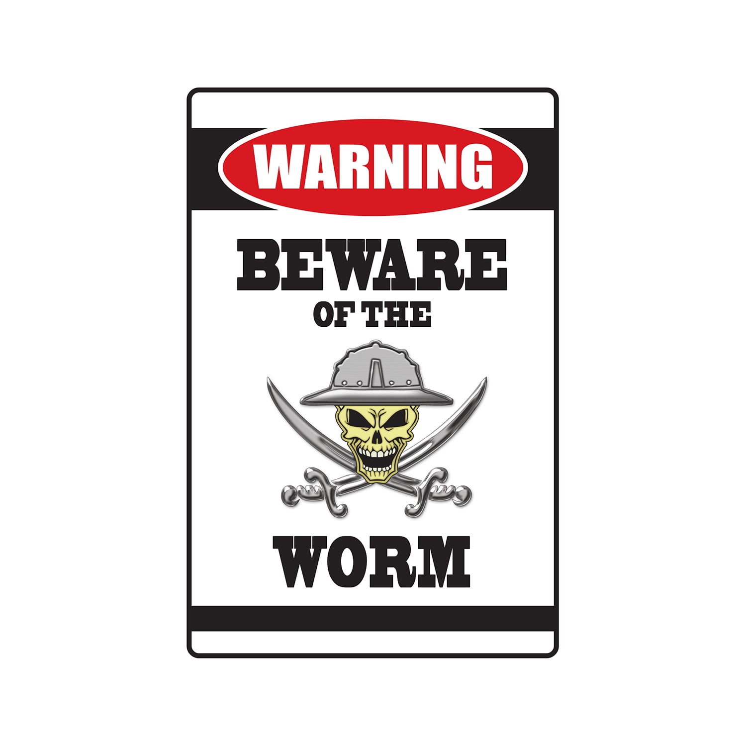 SignMission 8 x 12 in. Beware of the Worm Warning Decal - Offshore Oil ...
