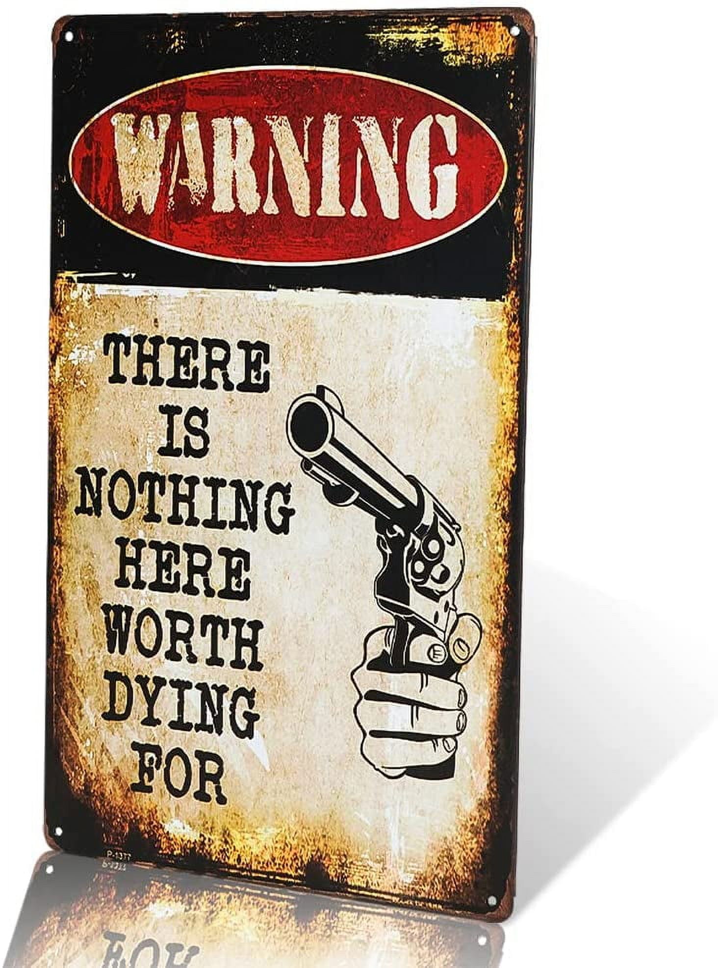 -BEWARE OF WELL JUST vintage Metal Sign garage signs for men home decor ...