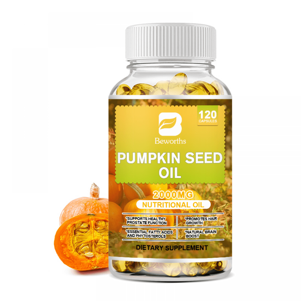 Pumpkin Seed Oil Capsules- Pumpkin Seed Oil Supplement for Hair Growth ...