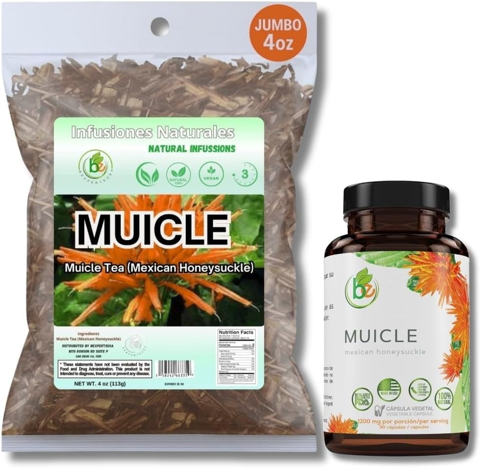 BEXPERTSUSA Muicle Capsules Forte + Herbal Tea Combo–90 Capsules(1200 ...