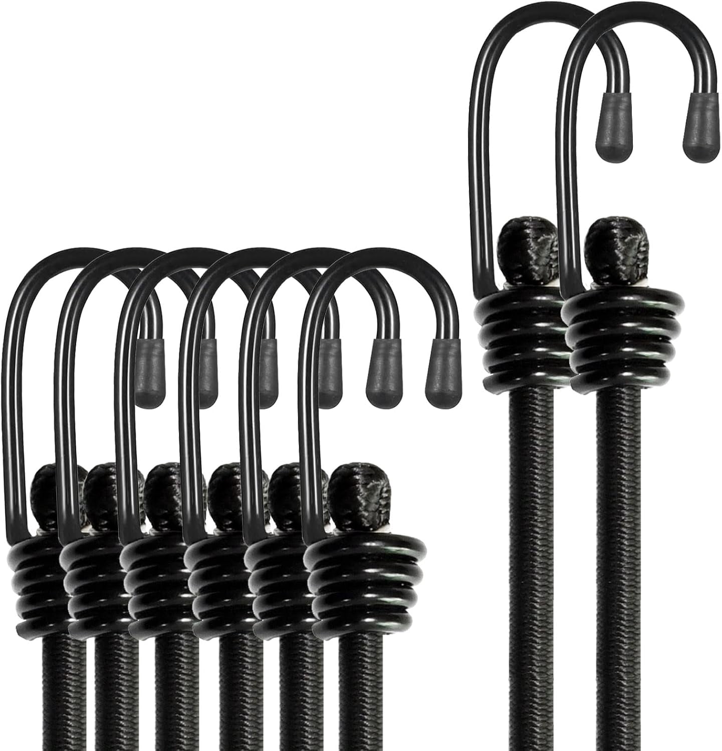 BEXSLE Bungee Cords with Hooks, Heavy Duty Outdoor Elastic Bungee ...