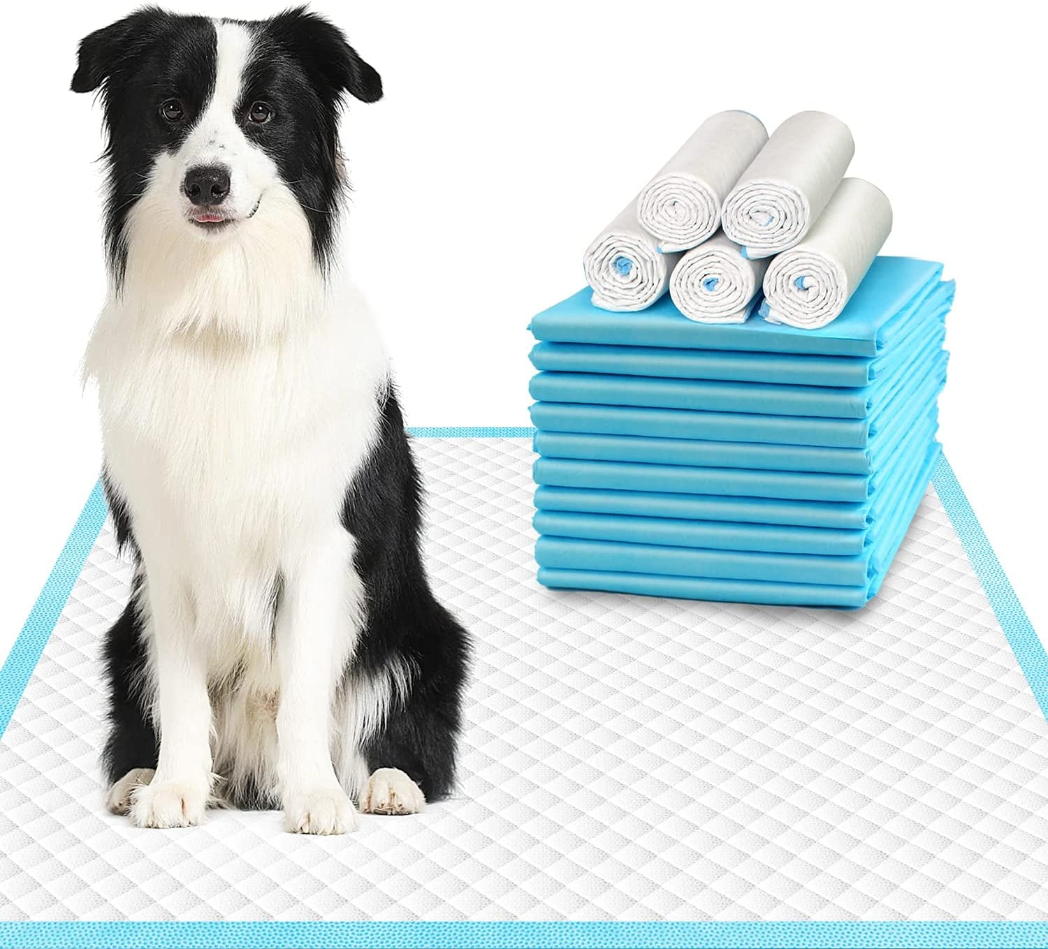 BEYCED XL Dog Pads 23.5"x23.5", Potty Training, High Absorbency, Leak ...