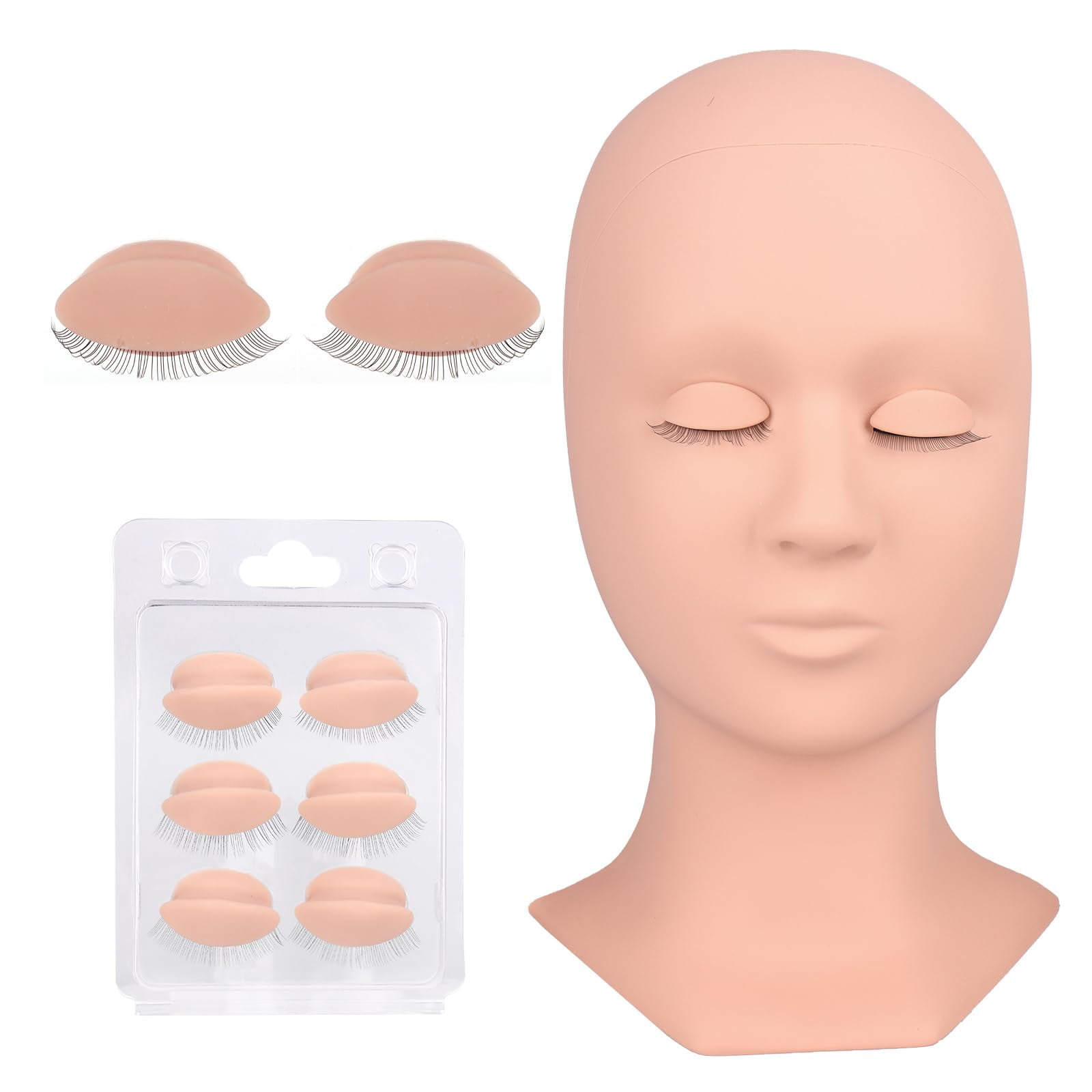 BEYELIAN Lash Mannequin Head, IFF17 Eyelash Mannequin Head with Eyelids ...