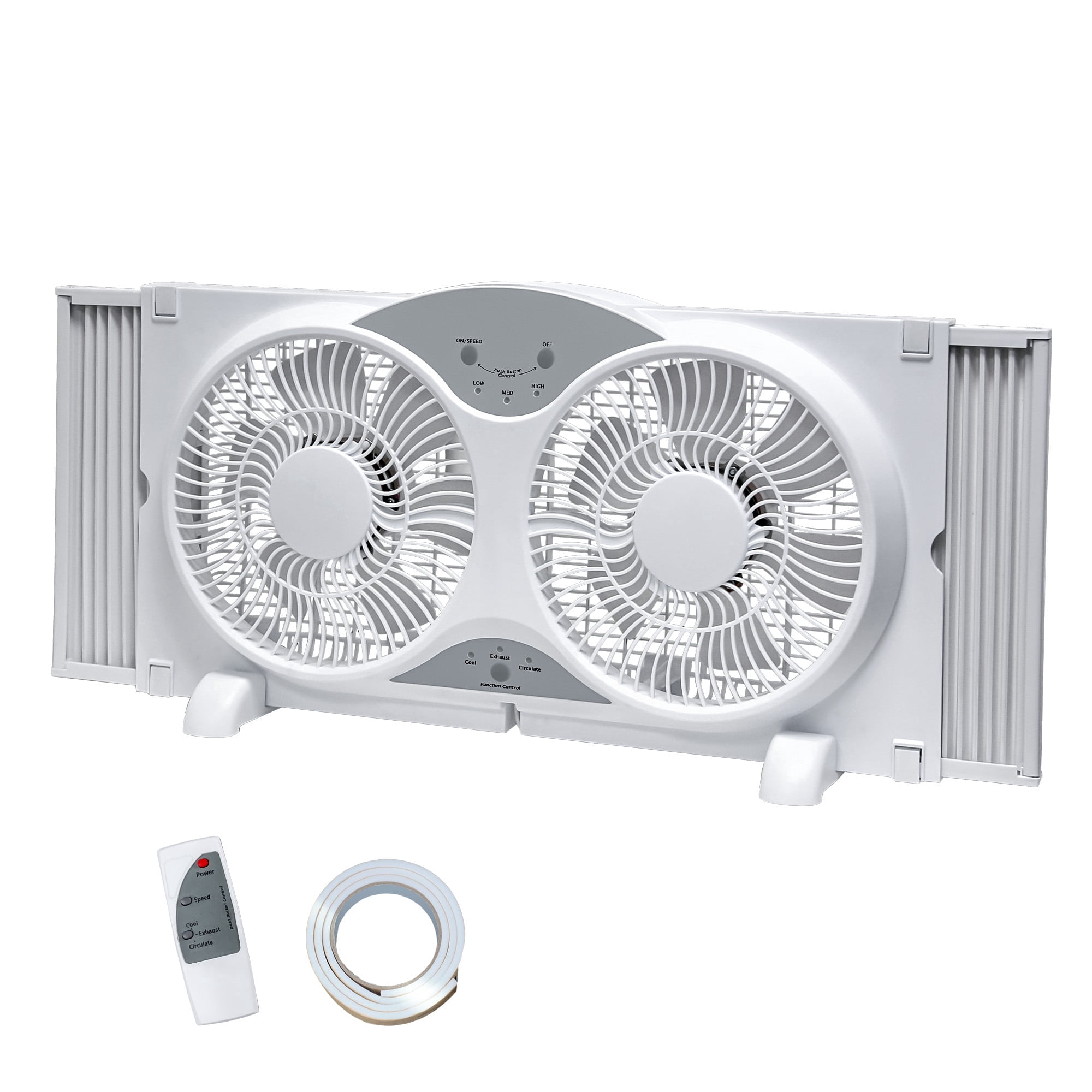 BEYOND BREEZE, Twin Window Fan, 120 V 9 inches, White - Walmart.com