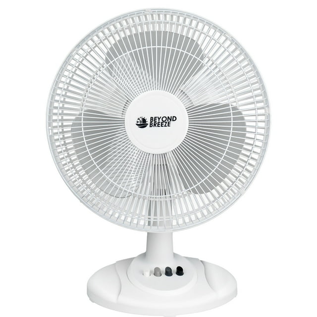 BEYOND BREEZE 12-Inch Table Fan, Quiet 3-Speed, Adjustable Tilt, Safety ...