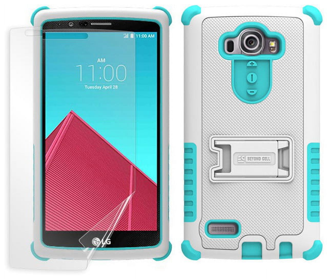 BEYOND CELL WHITE/TURQUOISE TRI-SHIELD RUGGED SOFT SKIN HARD CASE COVER ...
