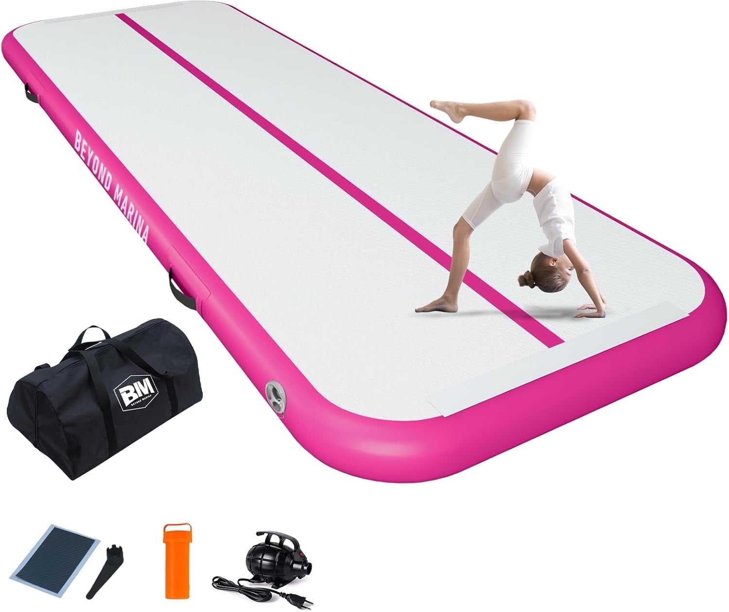 BEYOND MARINA Air Track 13ft Inflatable Gymnastics Mat, Indoor/Outdoor ...