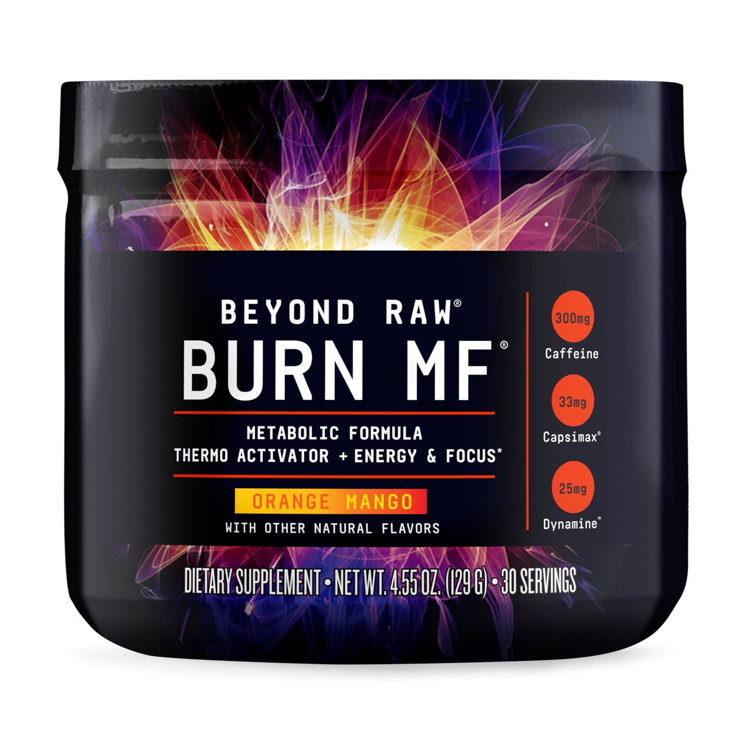 Beyond Raw Burn MF | Metabolic Formula, Thermo Activator, Supports Energy and Focus | Orange ...