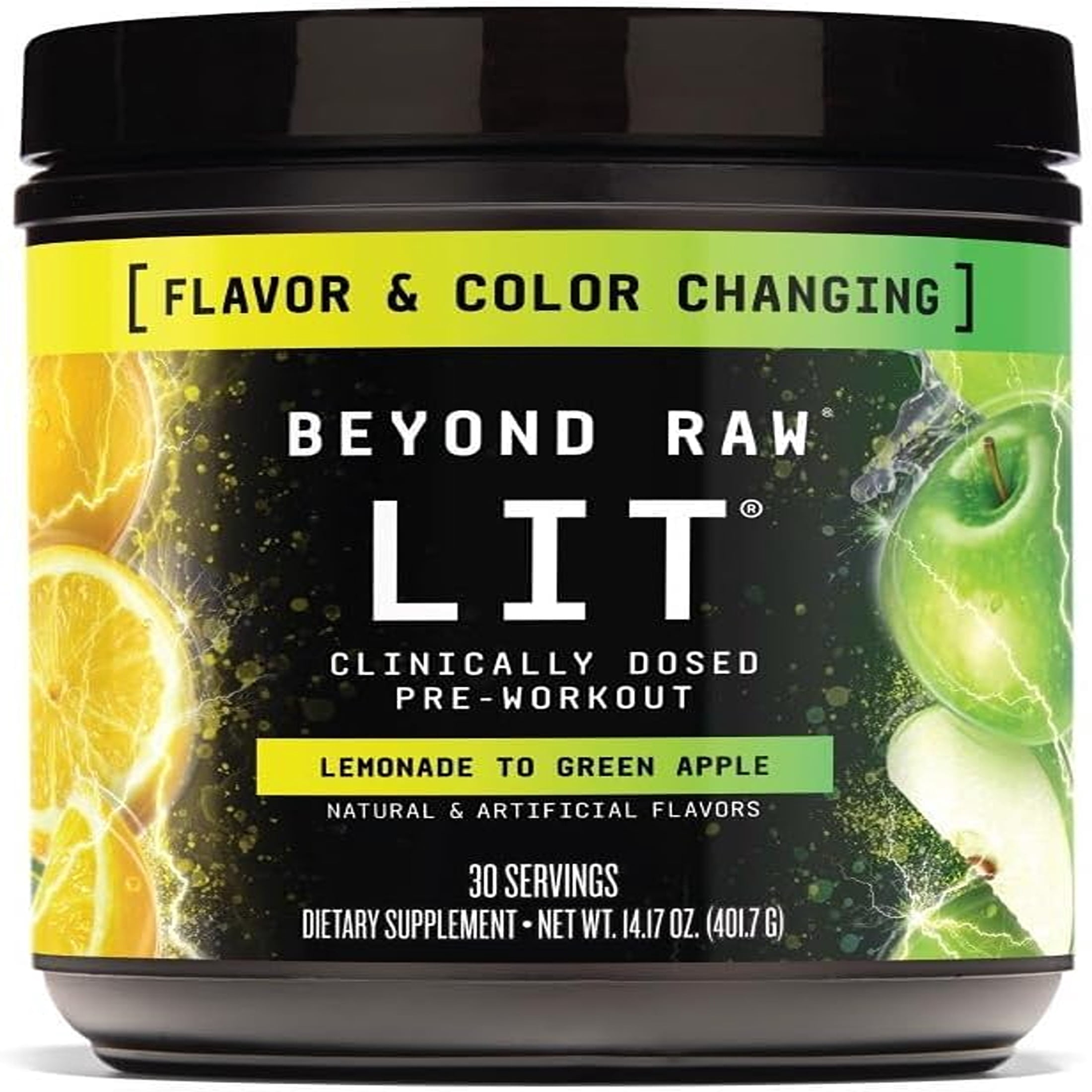 BEYOND RAW LIT Pre Workout Powder Supplement, Energy, Focus, Endurance ...