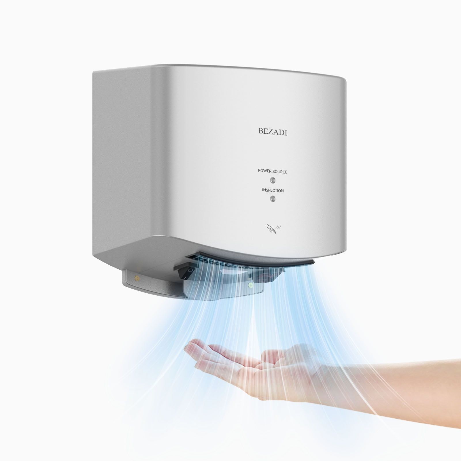 BEZADI 1200W Electric Hand Dryer for Bathrooms Commercial High Speed ...