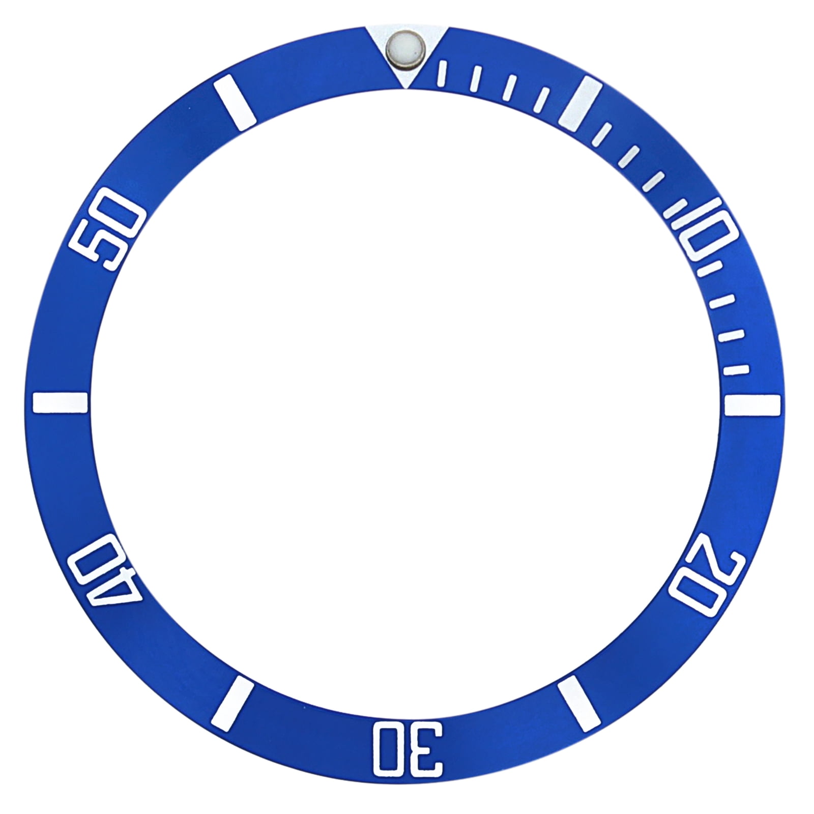 BEZEL INSERT FOR OMEGA SEAMASTER WATCH SILVER FONTS BLUE 36.4MM X 30 ...