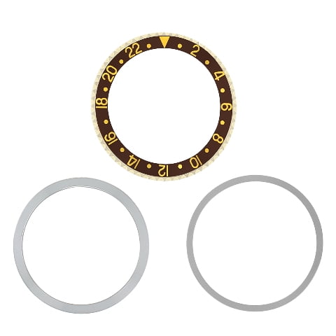 BEZEL, INSERT, RETAINING RING FOR ROLEX GMT 18K GOLD 16758, 16750 ...