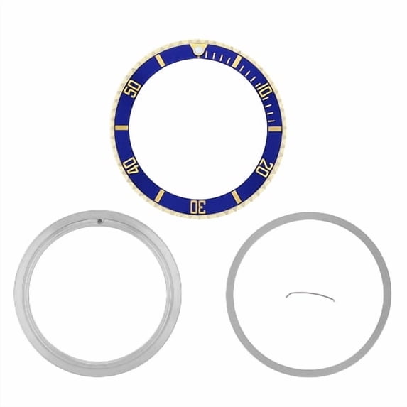 BEZEL, INSERT, RETAINING RING FOR ROLEX SUBMARINER 18K GOLD 16808 ...