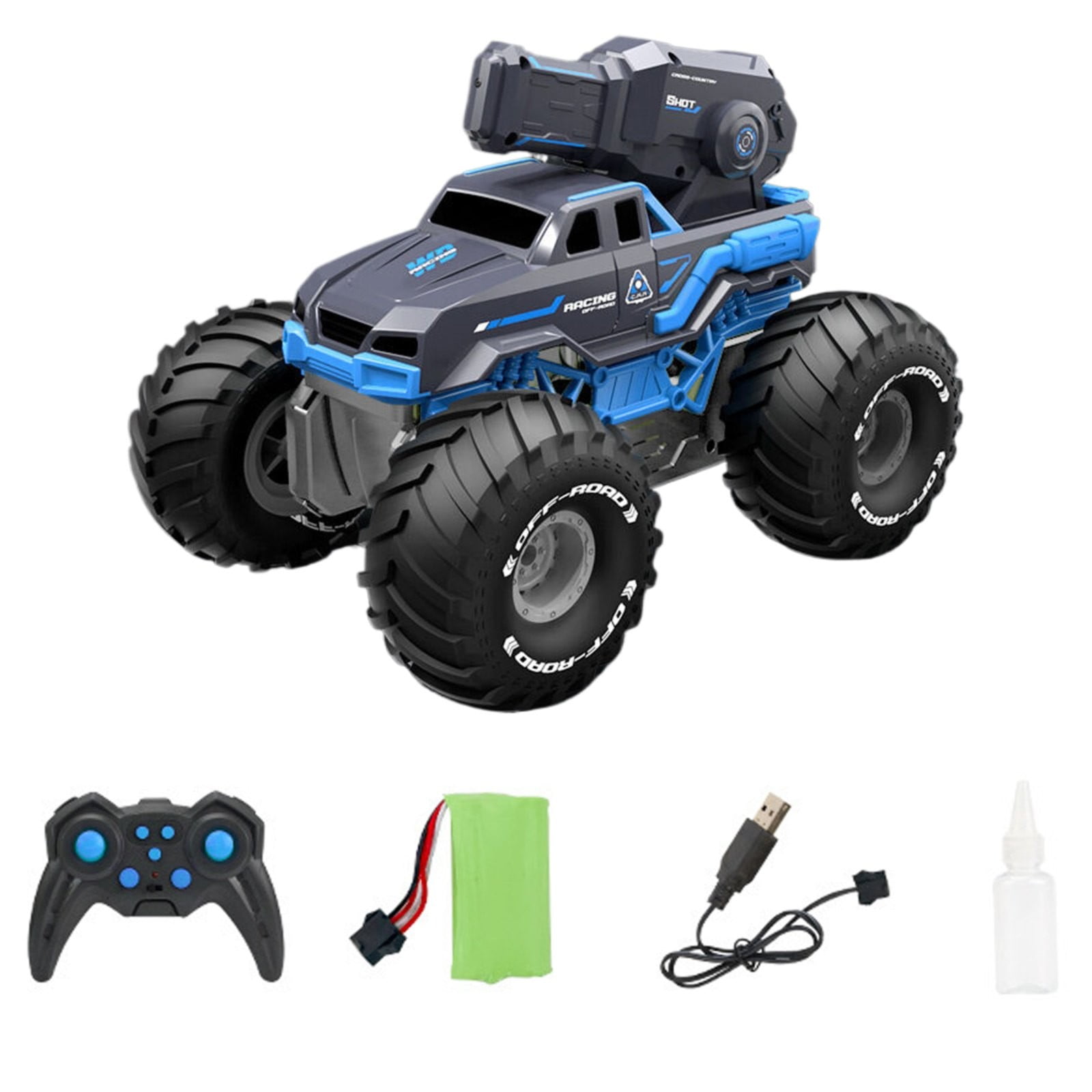 BEZGAR RC Truck Boat 1:16 Remote Car 2.4 Shooting RC Truck 4WD All ...