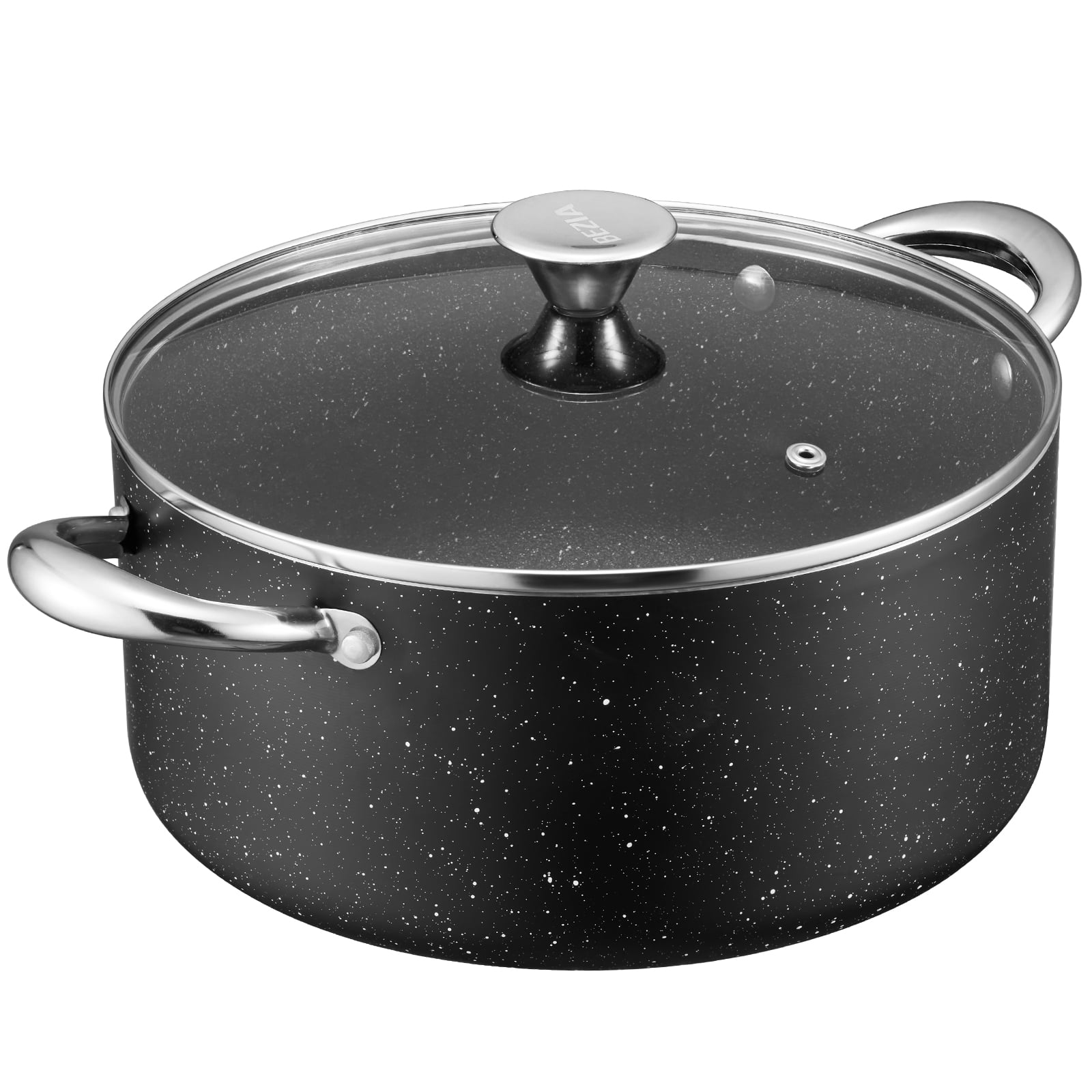 BEZIA 6 Quart Nonstick Cooking Pot with Lid, Induction Stock Pot Soup ...