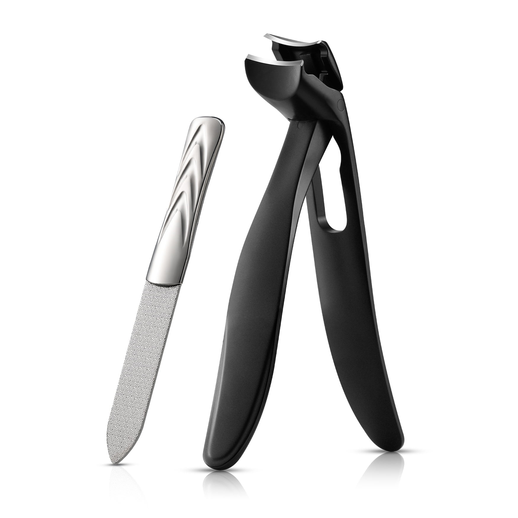 BEZOX Ergonomic Angled Head Toenail Clipper, Wide Jaw 9mm, Stainless ...