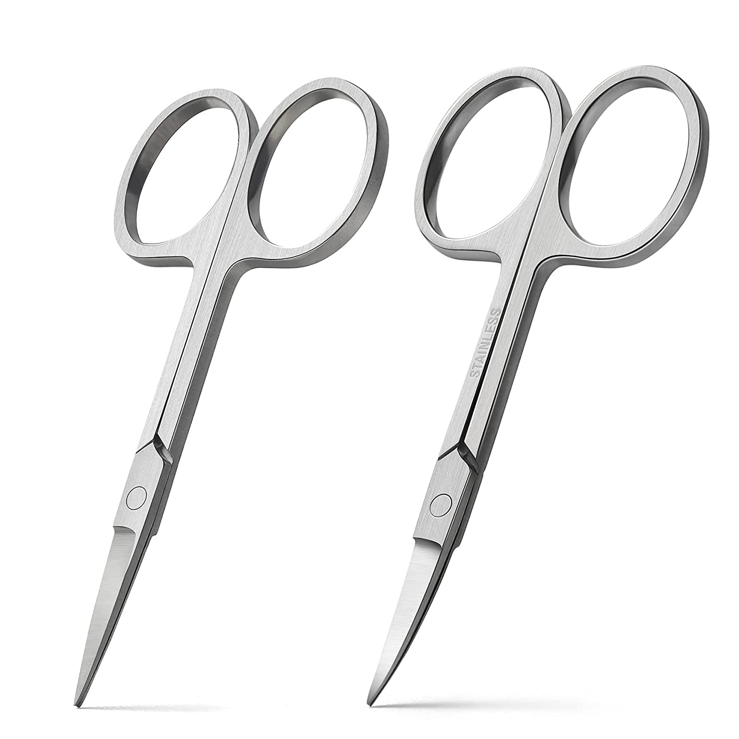 BEZOX Little Nail Scissors 2PCS, Professional Curved and Stright ...