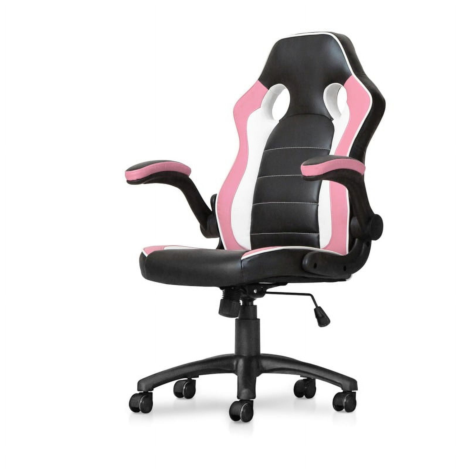 BEZT Computer Gaming Chair w/ Mat & Armrests,Adjustable-Height PU ...