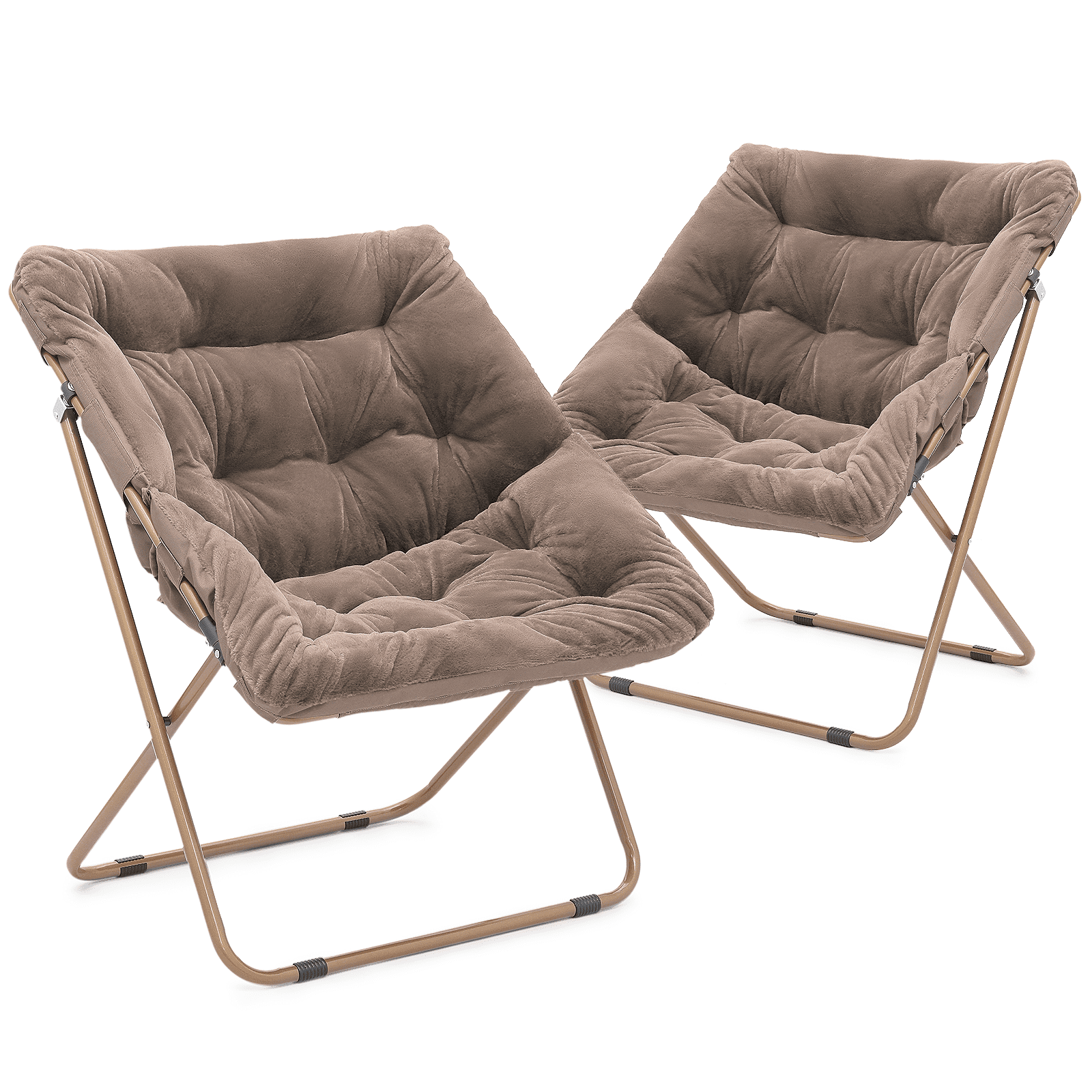 BEZT Cozy Chair Square Folding Chairs Indoor Padded Chairs Lounge Lazy ...