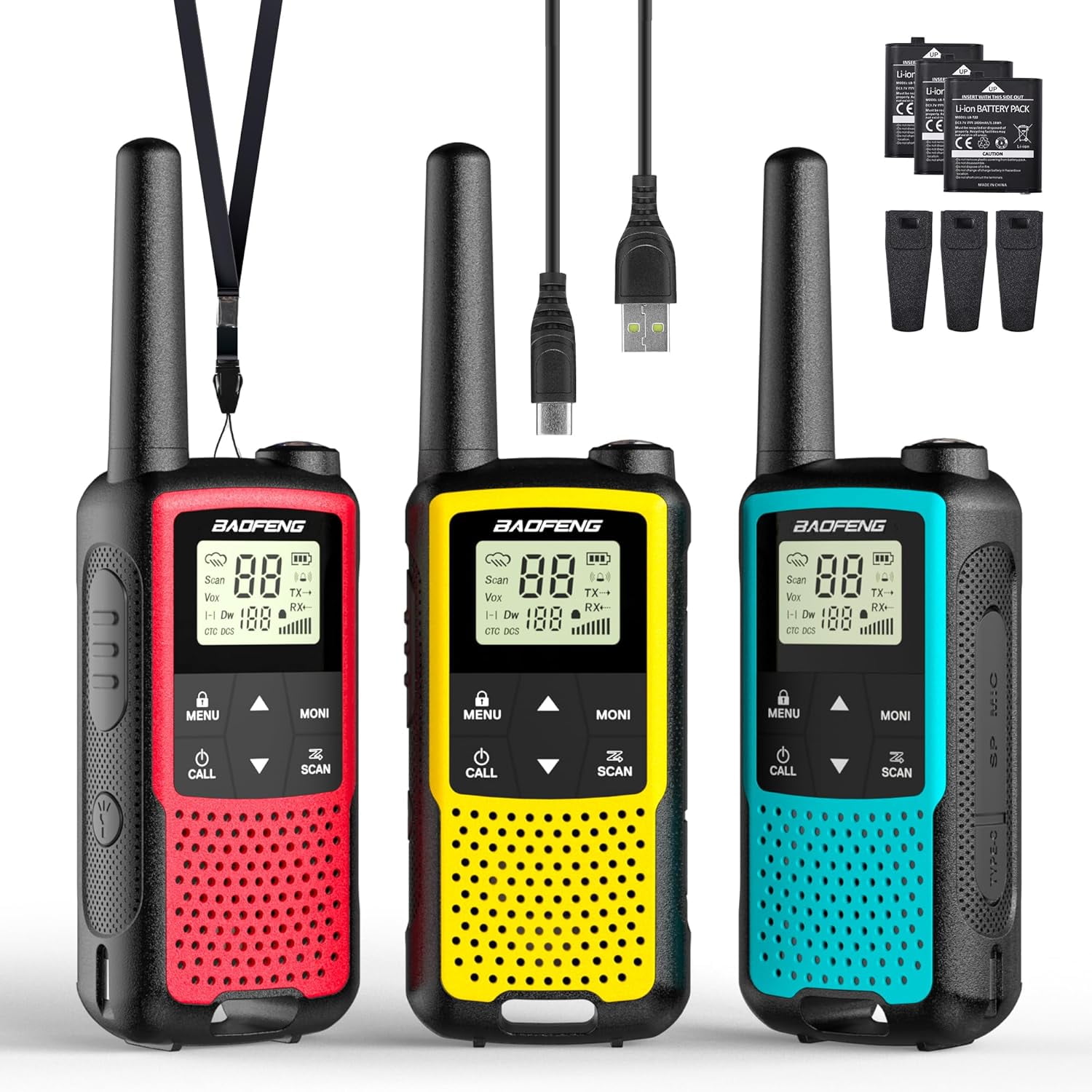 BF-33C Walkie Talkies for Kids Rechargeable Battery, Long Range FRS Two ...