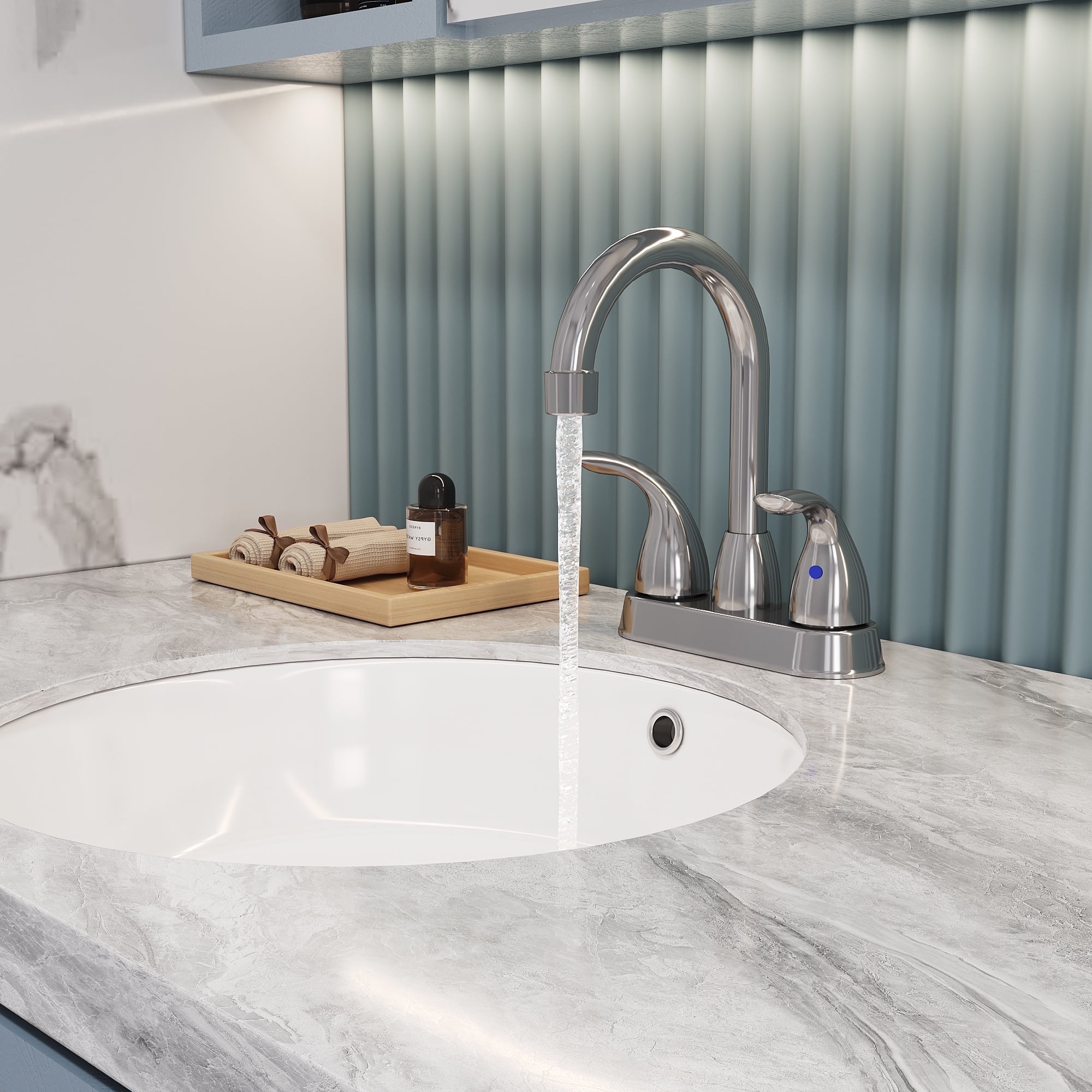 Bothwa Home BF-SL02011K05-CH 13-Inch Avalon Two Handle Bathroom Sink ...
