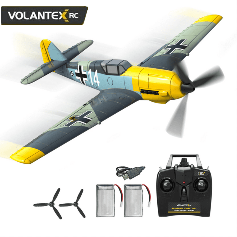 BF109 4-Ch RC Plane 2.4G 6-Axis RTF A6M Airplane RC Fighter Remote ...