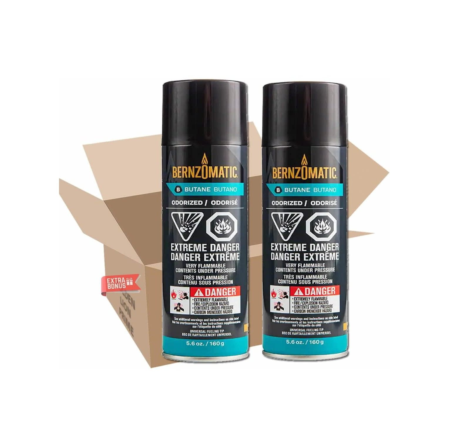 Free Shipping! BF56 Butane Canister Refill 5.6 OZ - 2 Pack with Golden ...