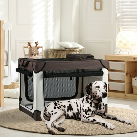 BFANGB Collapsible Dog Crate – Portable 4-Door Folding Soft Kennel for ...