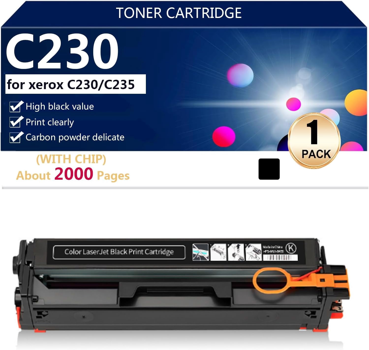 BFBF C230/C235 Toner Cartridges Replacement High Capacity 2000 Pages ...