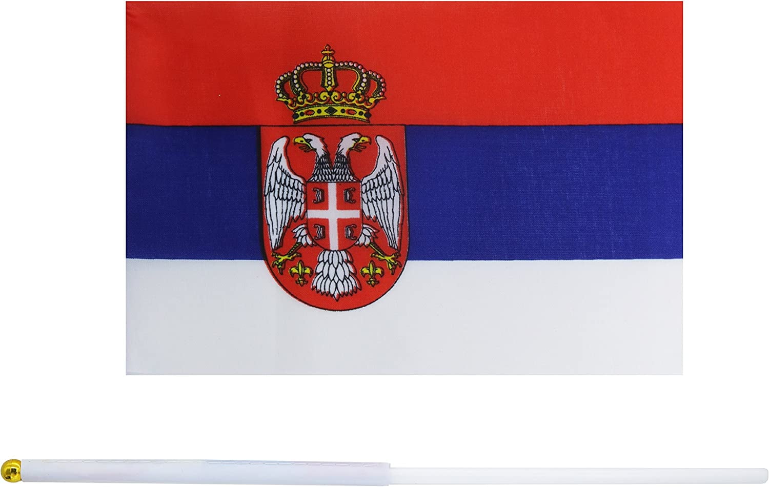 BFCITY 50 Pack Hand Held Small Mini Flag Serbia Flag Stick Flag Round ...